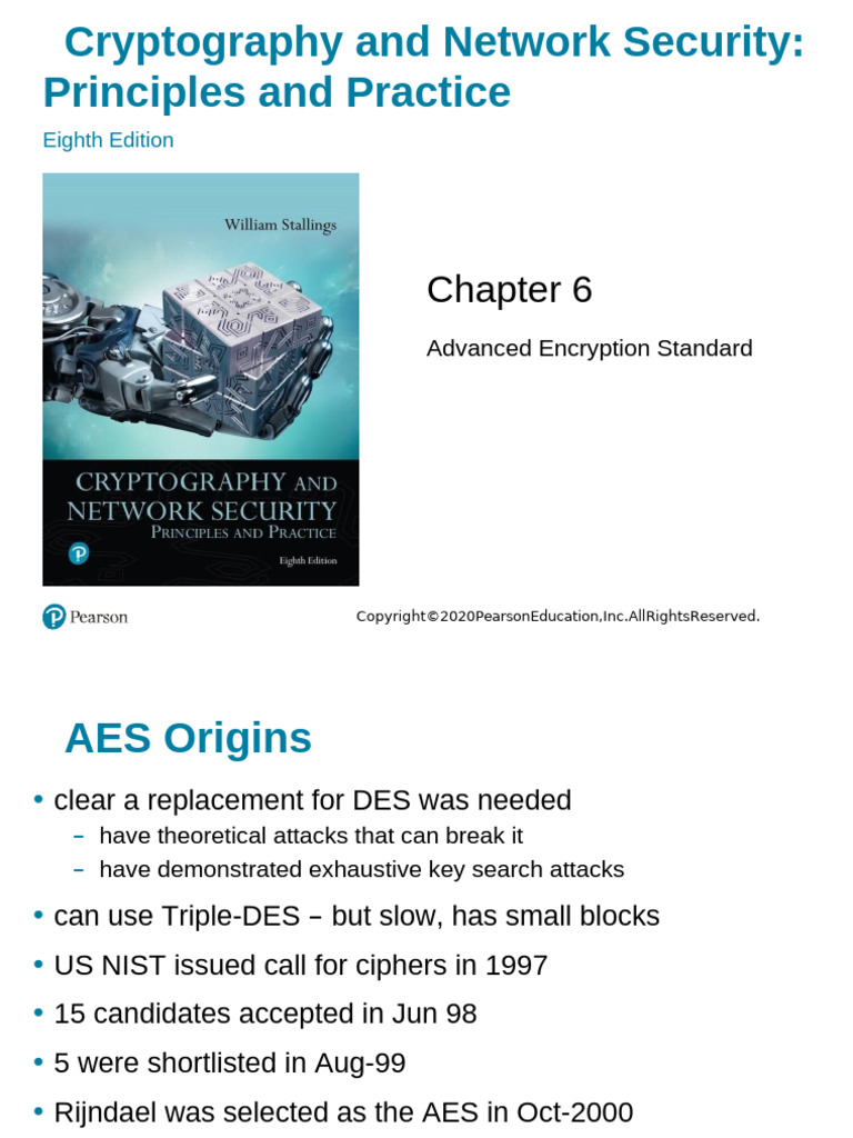 Stallings 8e Accessible Fullppt 06 | PDF | Encryption | Cipher