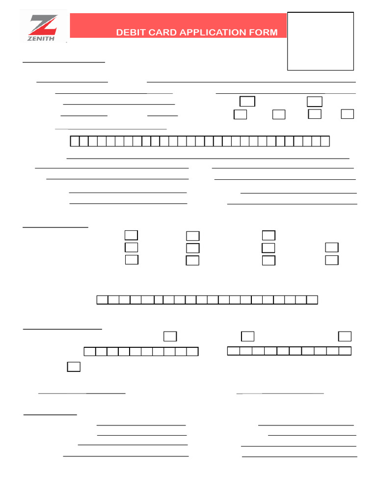 Universal Debit Card Form | PDF | Debit Card | Credit Card