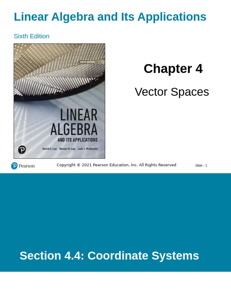 Linear Algebra 4 | PDF | Basis (Linear Algebra) | Vector Space