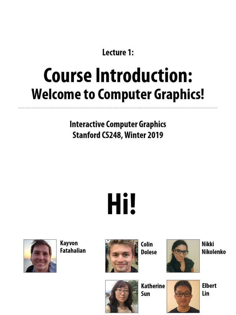 01 Introduction Slides | PDF | Computer Graphics | Pixel