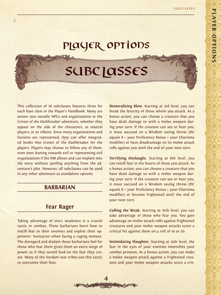 Crown of The Oathbreaker Barbarian PDF (2nd Ed) | PDF | Gaming ...