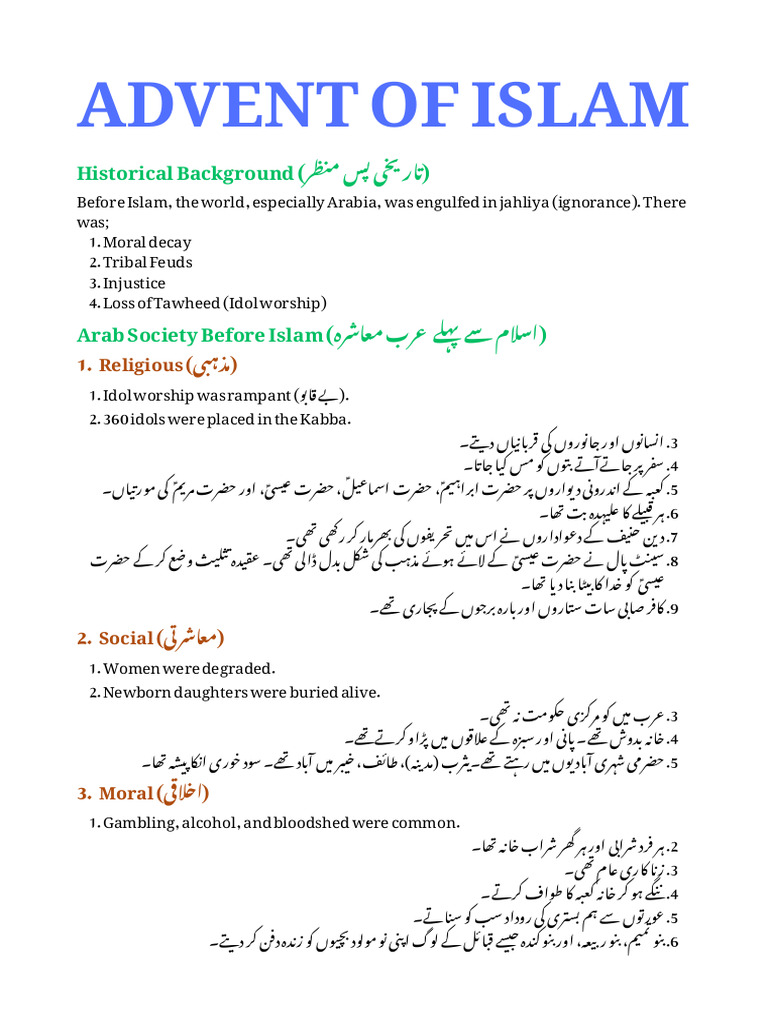 Advent of Islam | PDF