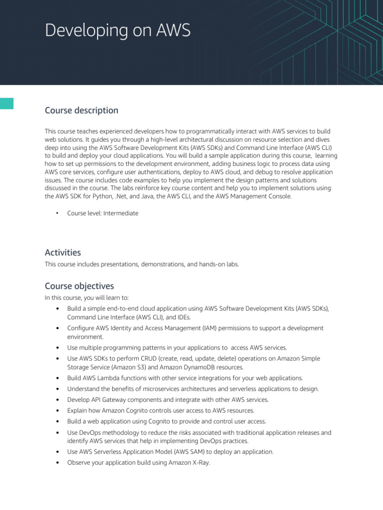 AWS Certified Developer - Associate | PDF | Amazon Web Services | Command Line Interface