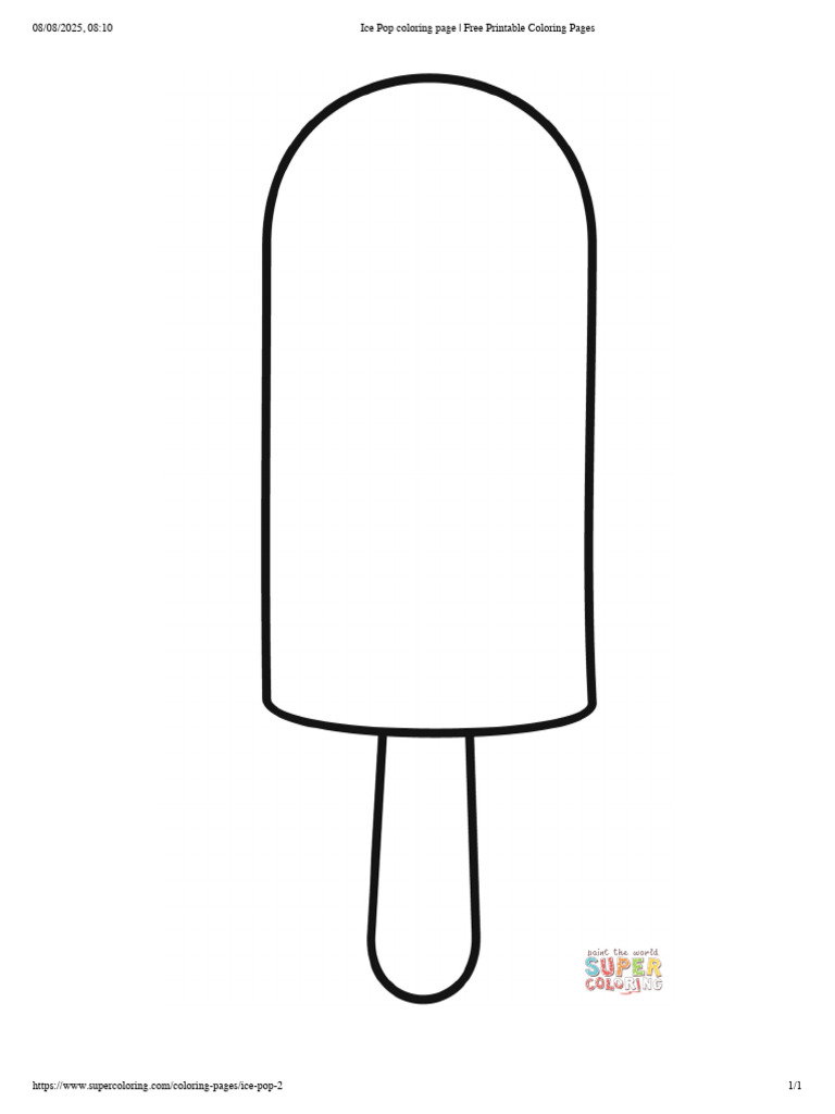 Ice Pop Coloring Page - Free Printable Coloring Pages | PDF