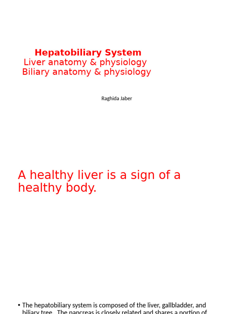 Hepatobiliary System | PDF