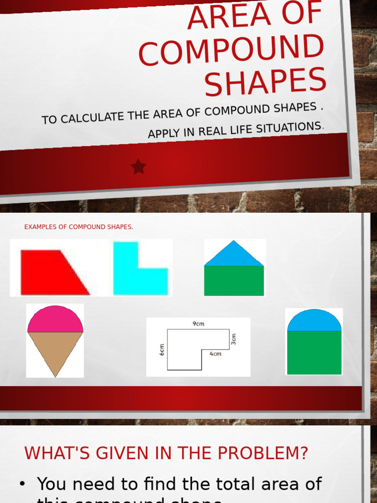 Area Calculation of Compound Shapes | PDF