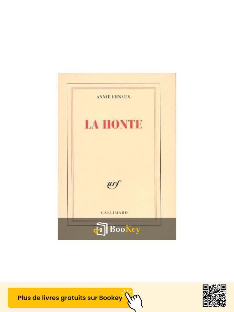 La Honte : Trauma et Identité d'Ernaux | PDF | Honte | Émotions