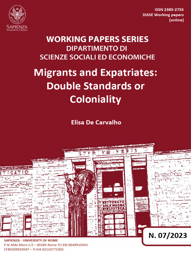 Migrants and Expatriates Double Standard | PDF | Human Migration ...