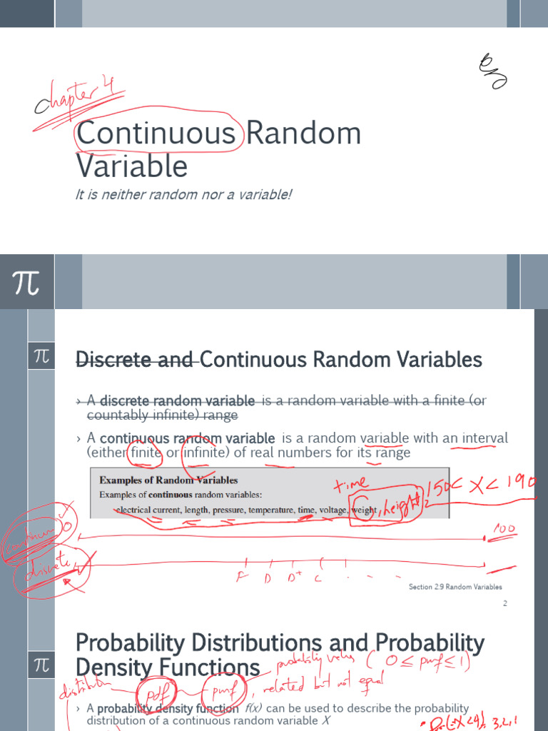 Continuous Random Variable | PDF | Probability Distribution | Random Variable