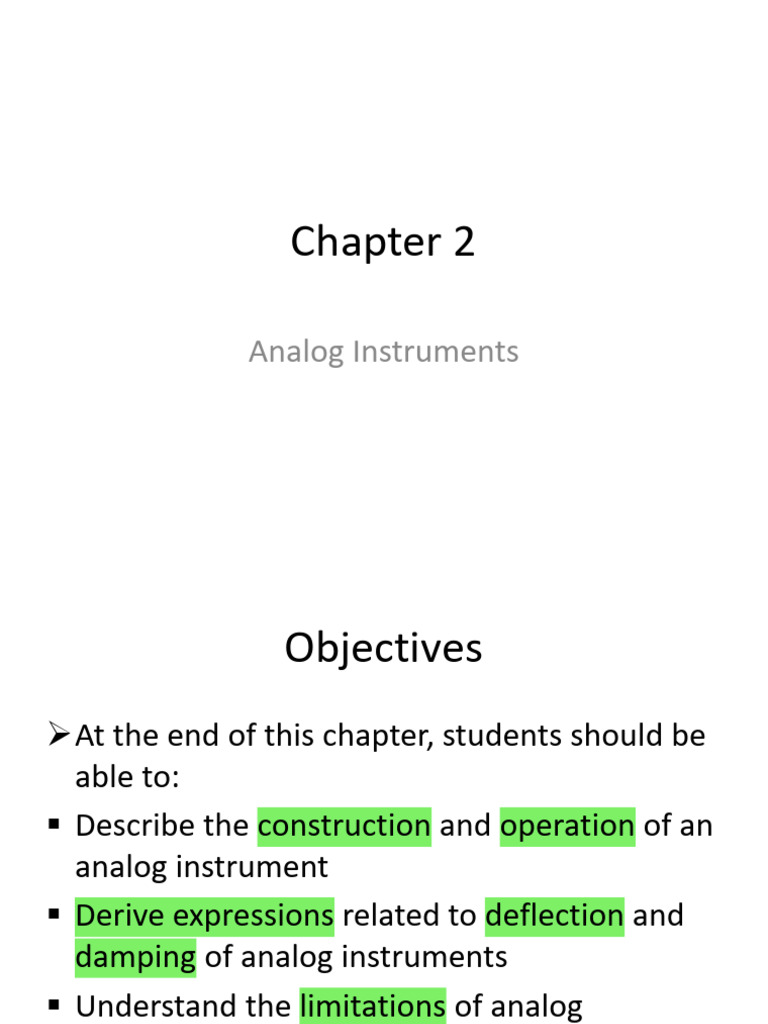 EEE 4242 Lecture2 Analog Instruments-2025 | PDF | Inductor | Inductance