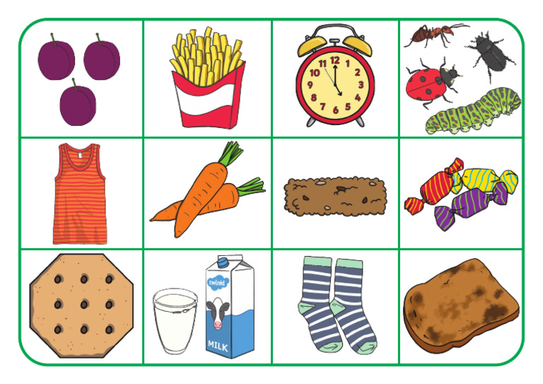 Hunt The Snacks Cut-Outs | PDF