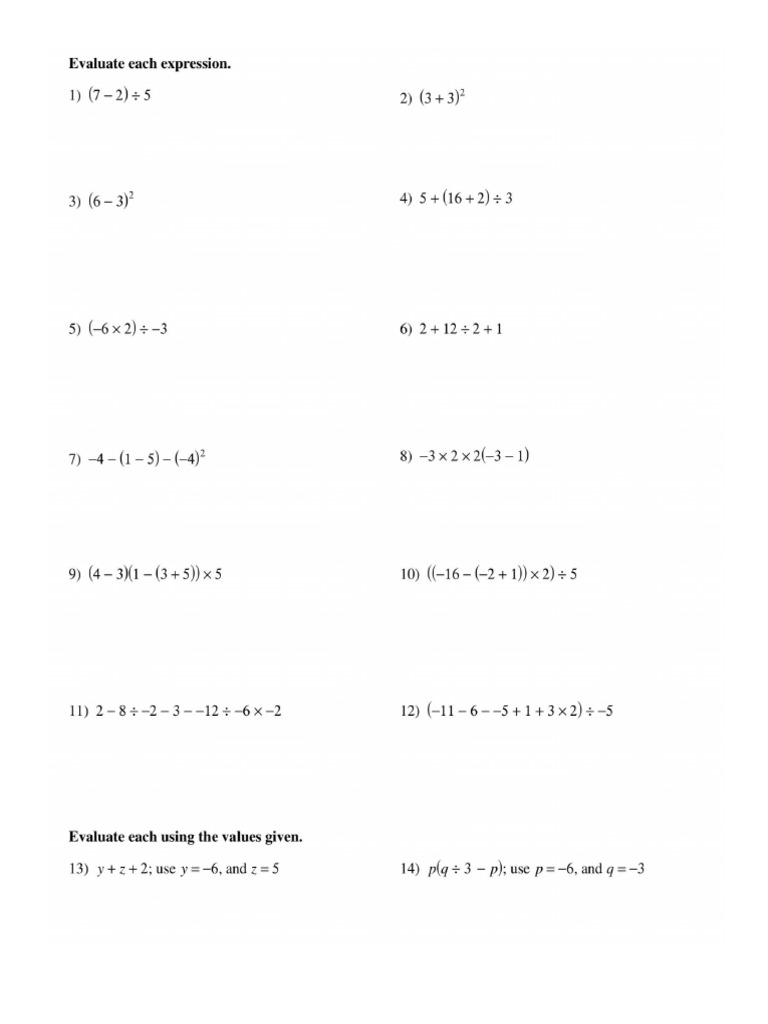 A7 - Quiz 3 Order of Operations | PDF