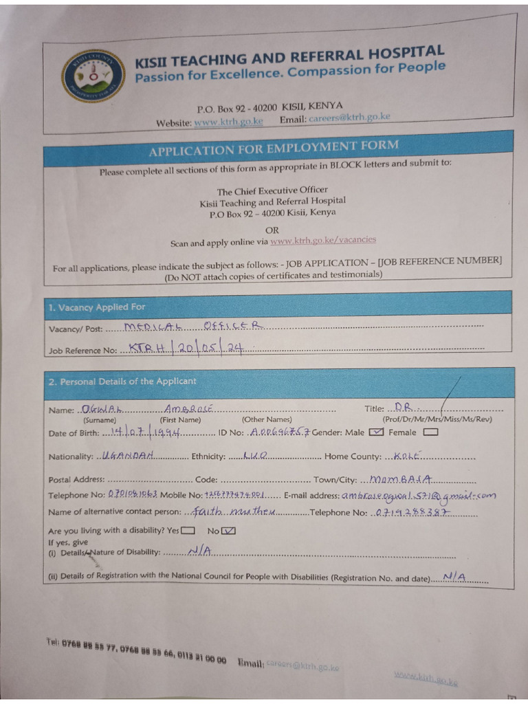 Kissi Teaching and Referral Hospital Application | PDF