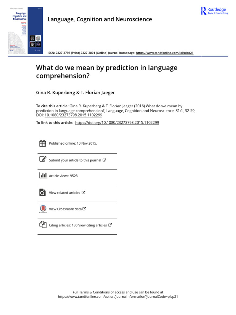 Paper4a Kuperberg | PDF | Parsing | Bayesian Inference