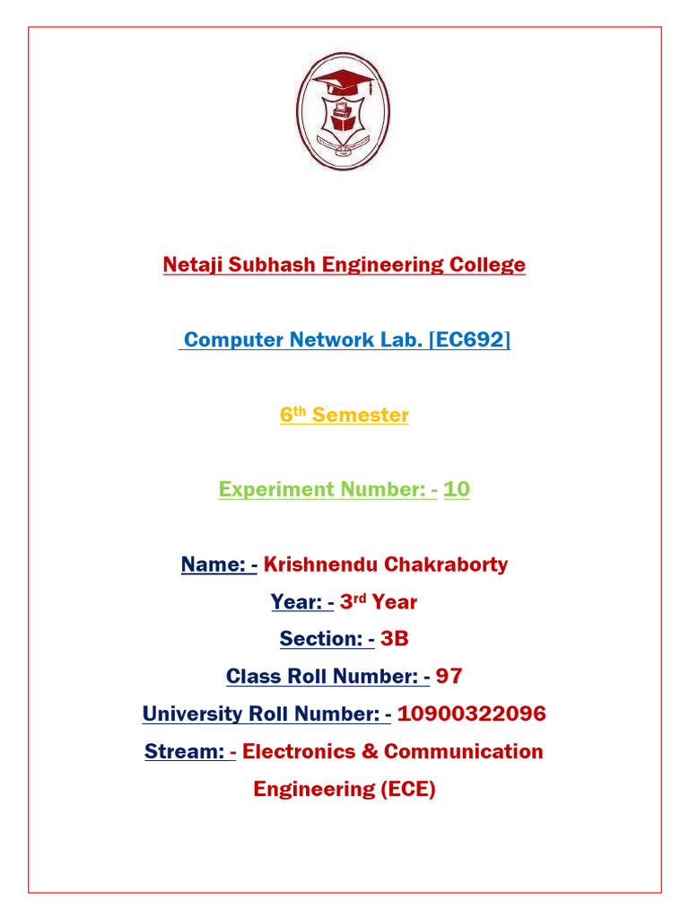 Exp10 97 Krishnendu Chakraborty | PDF | Network Socket | Network Protocols