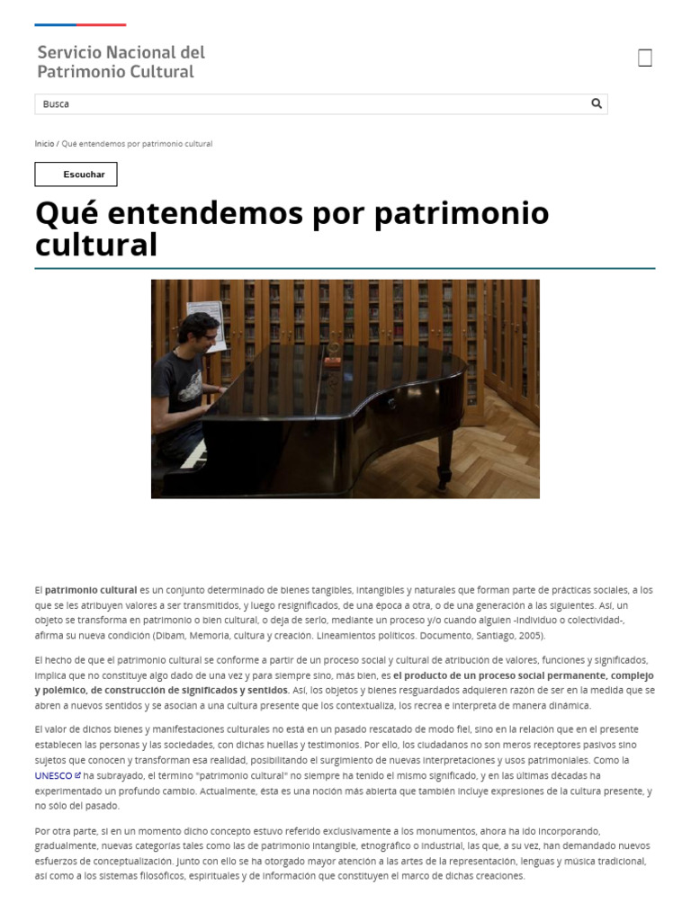 Qué Entendemos Por Patrimonio Cultural - Servicio Nacional Del ...
