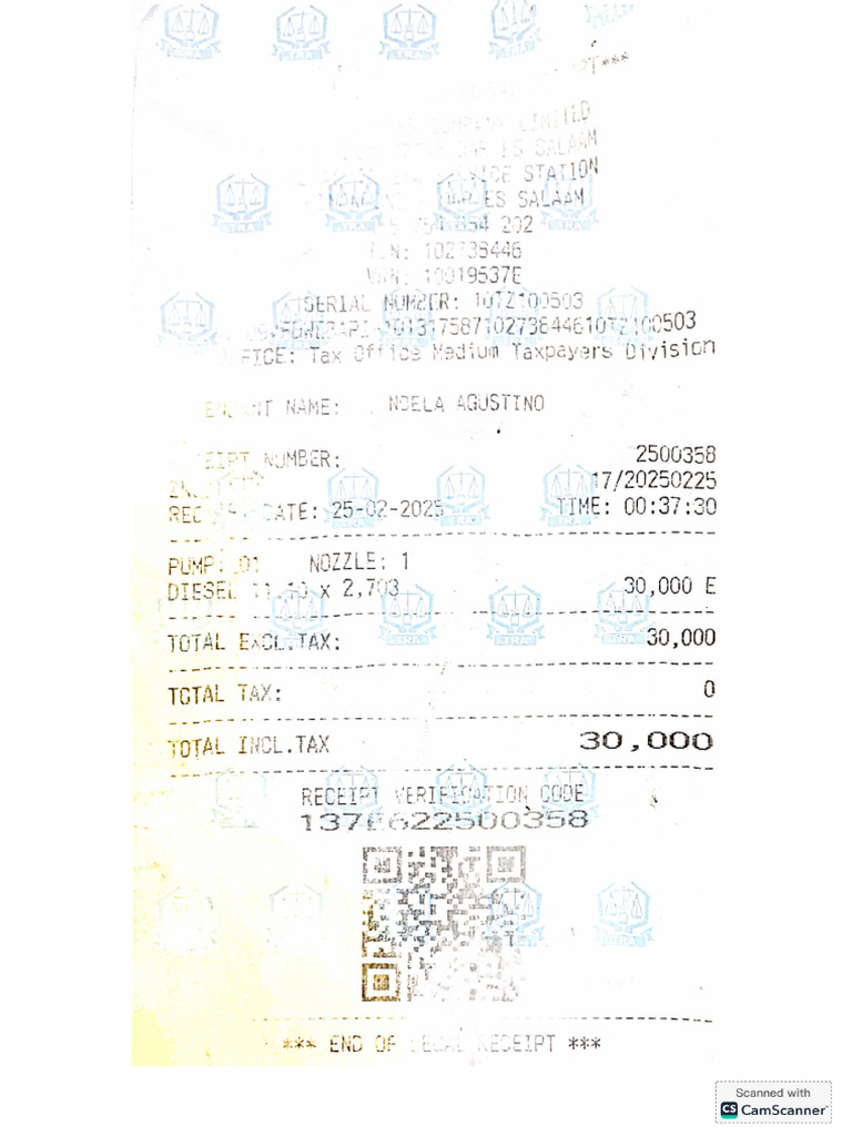 Receipts February 2025 | PDF