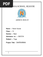 Class 12 Yoga Practical File CBSE | PDF | Yoga | Asana