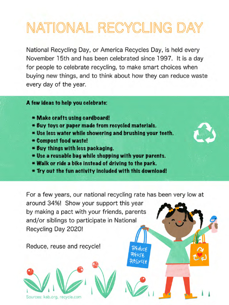 National Recycling Day Ages 9-12 | PDF