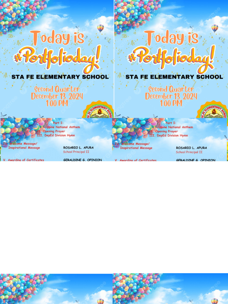 2nd Quarter Portfolio Day | PDF