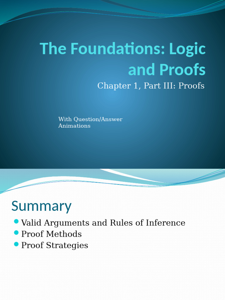Chapter 1 P 3 | PDF | Mathematical Proof | Logic