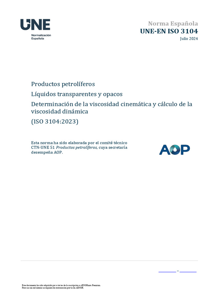 Une-En Iso 3104 - 2024 | PDF | Calibración | Termómetro