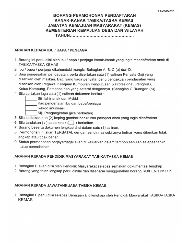 Borang Kemas | PDF