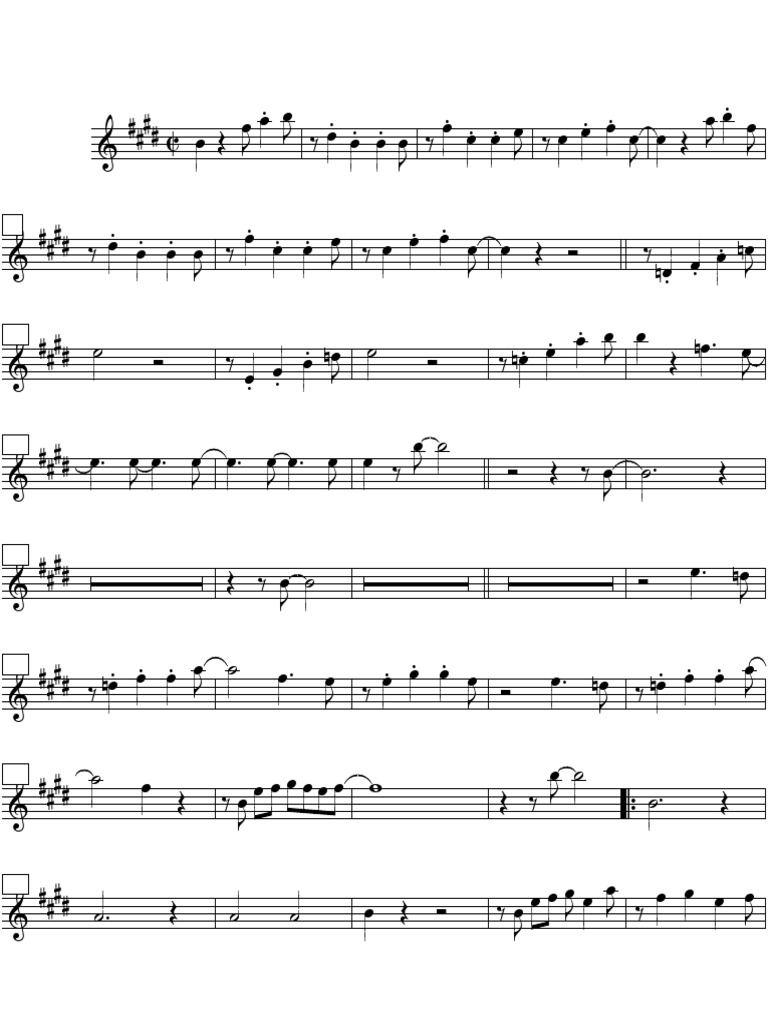 Partitura para Saxofón Alto: El Cuarto | PDF