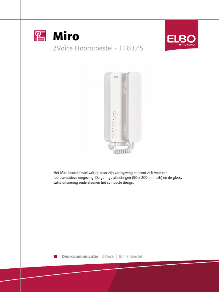Urmet Miro Intercom | PDF