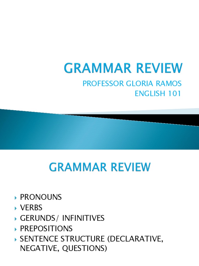 English 101: Grammar Essentials Guide | PDF | Perfect (Grammar ...
