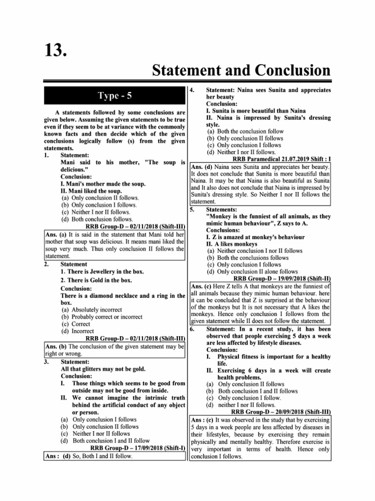 Statement Conclusion | PDF
