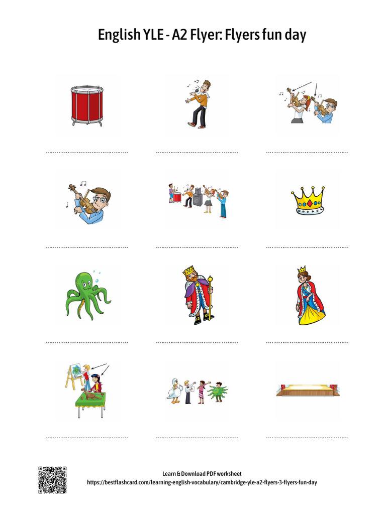 A2 Flyers Fun Day Worksheet PDF | PDF