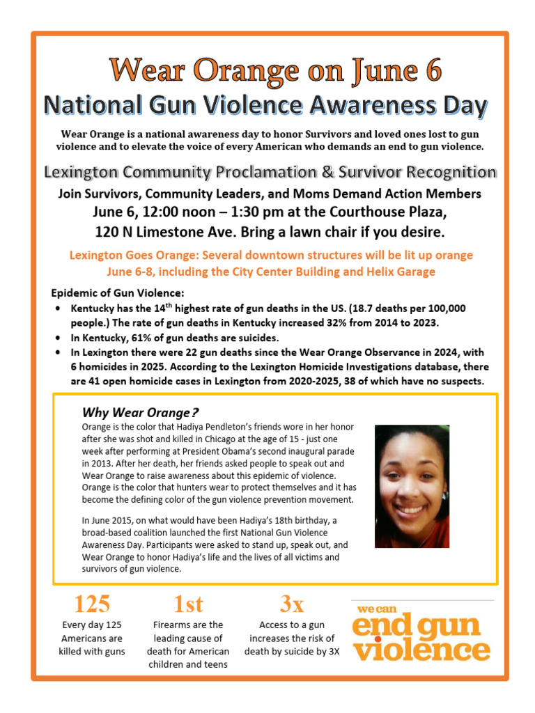 2025 Wear Orange Event Flyer | PDF
