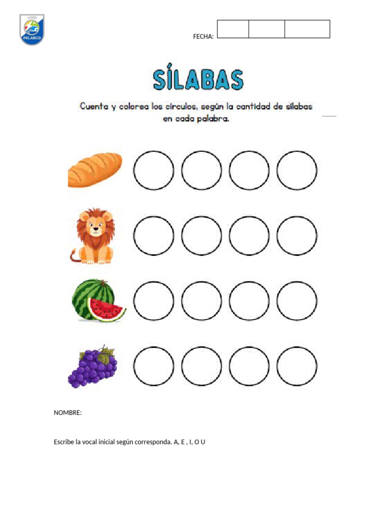 Guia Pre-Kinder Silabas | PDF