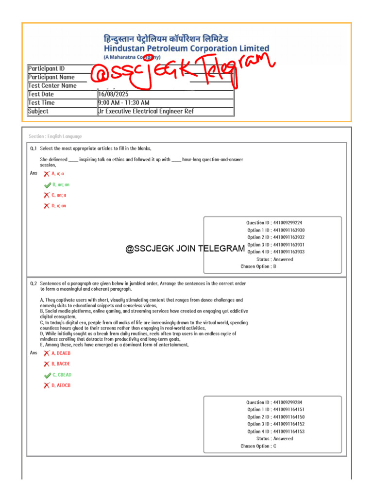 Hpcl Jeo Ee @Sscjegk | PDF | Mind | Disciplines