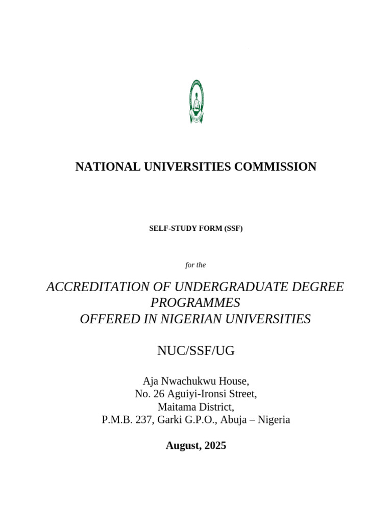 NUC Accreditation Self-Study Form | PDF | Expense | Libraries