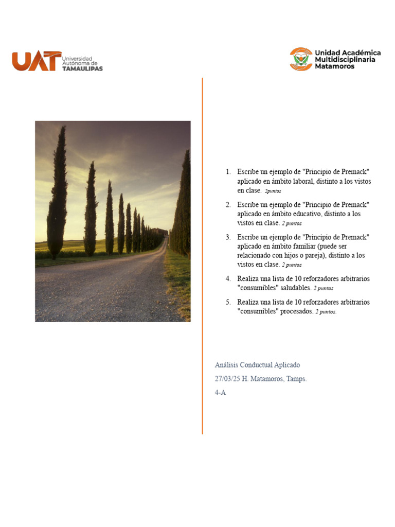 Ejemplos del Principio de Premack | PDF | Comportamiento | Alimentos