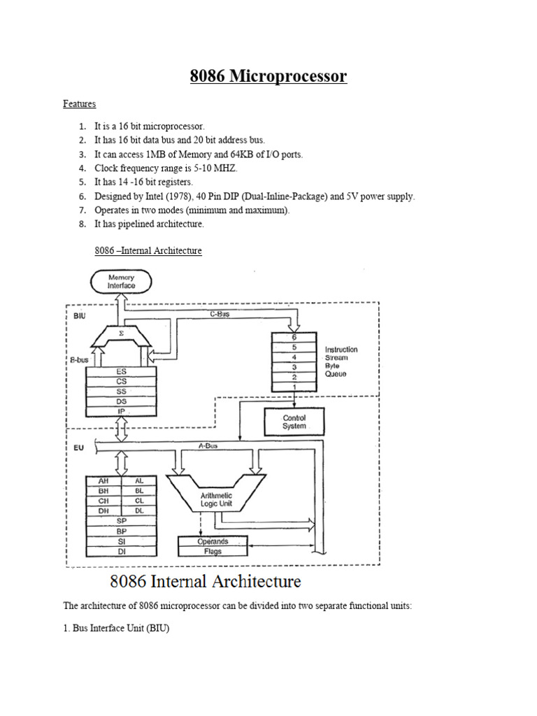 Module 2 - (1) 8086 Architecture | PDF | Computer Data | Central ...