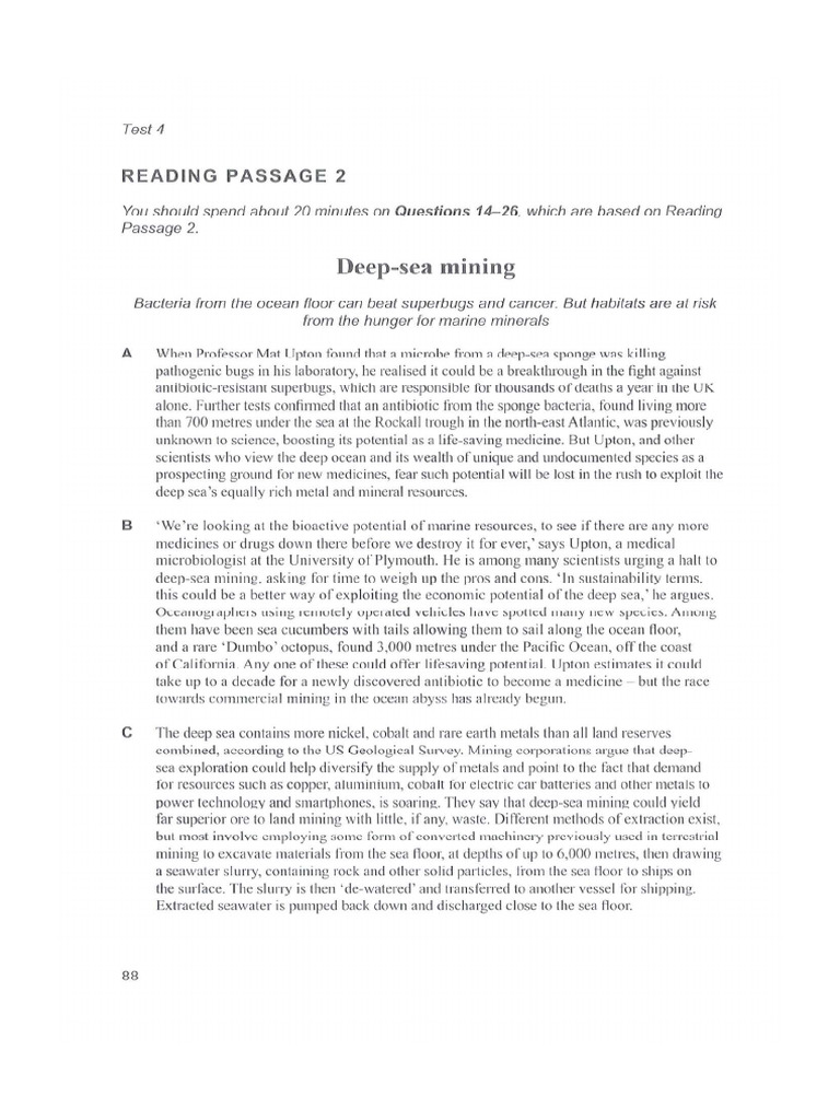 Deep Sea Mining Reading | PDF