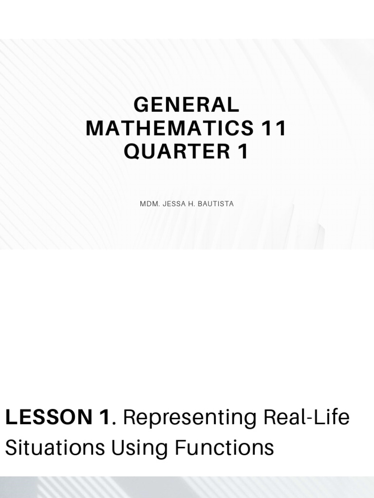 Lesson 1. Function As A Model | PDF | Function (Mathematics) | Domain ...