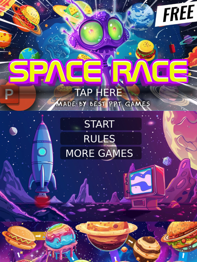 Space Race Foodie Galaxy Powerpoint Game | PDF