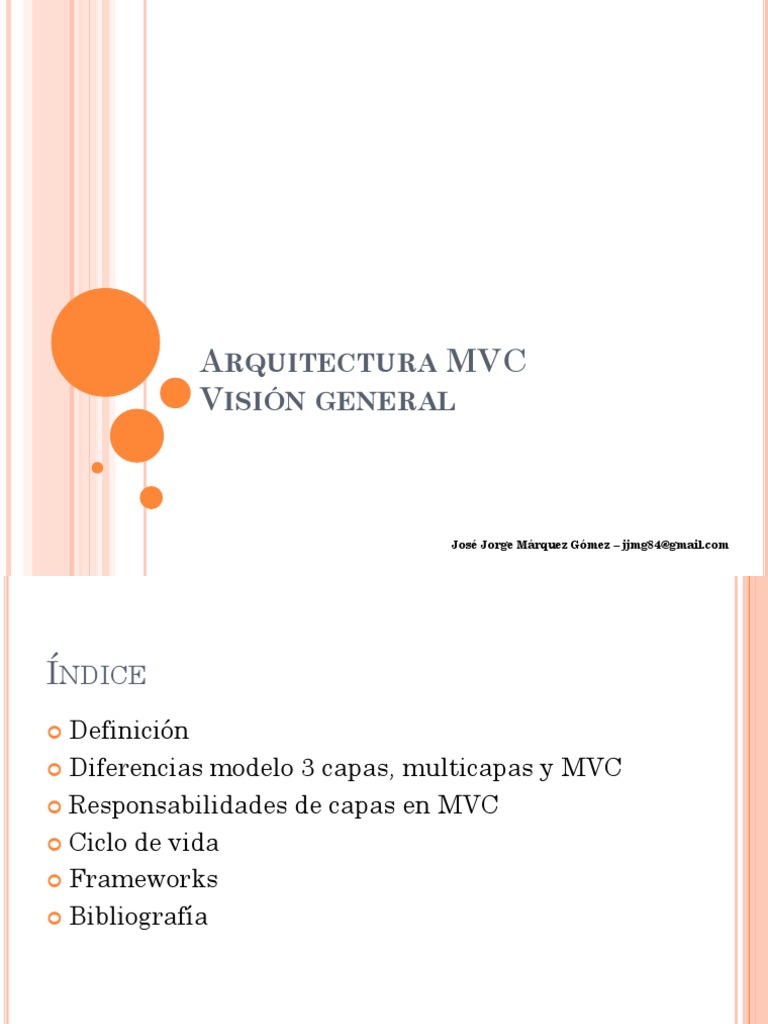 Arquitectura MVC | PDF | Modelo – Vista – Controlador | Desarrollo de ...