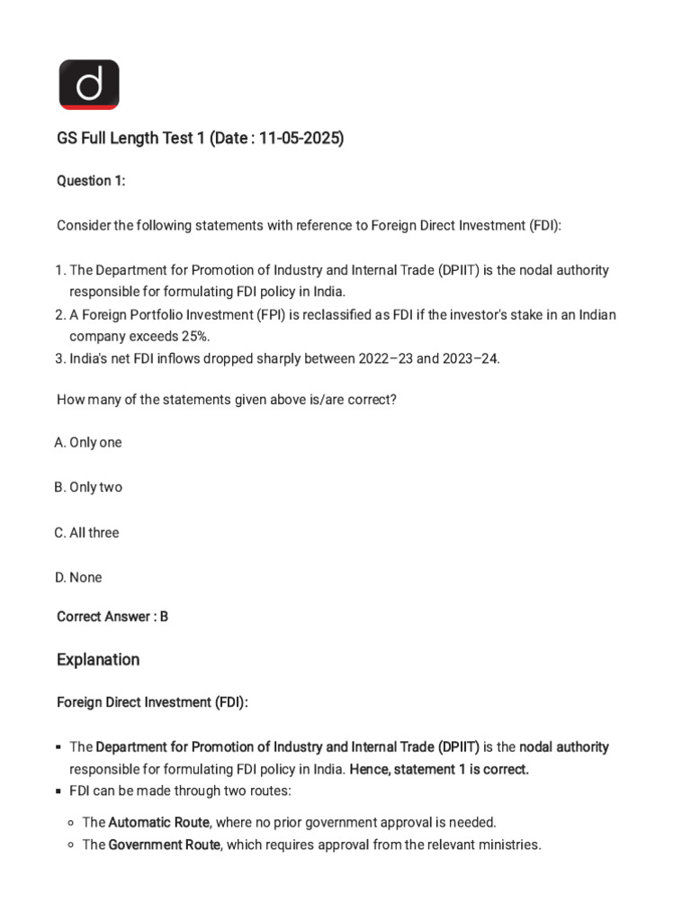 FDI, IBCA, and Project Nexus Insights | PDF | Space Debris | Monsoon