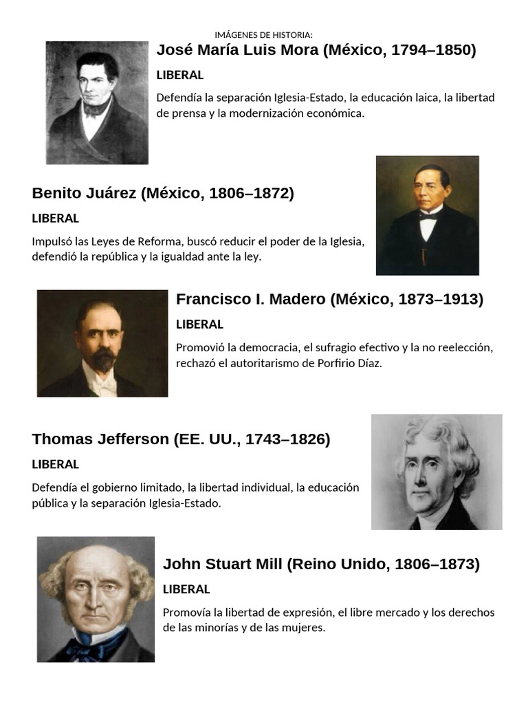 Liberales y Conservadores en la Historia | PDF