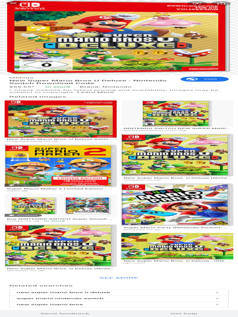 Nintendo Switch Mario Games - Google Search | PDF
