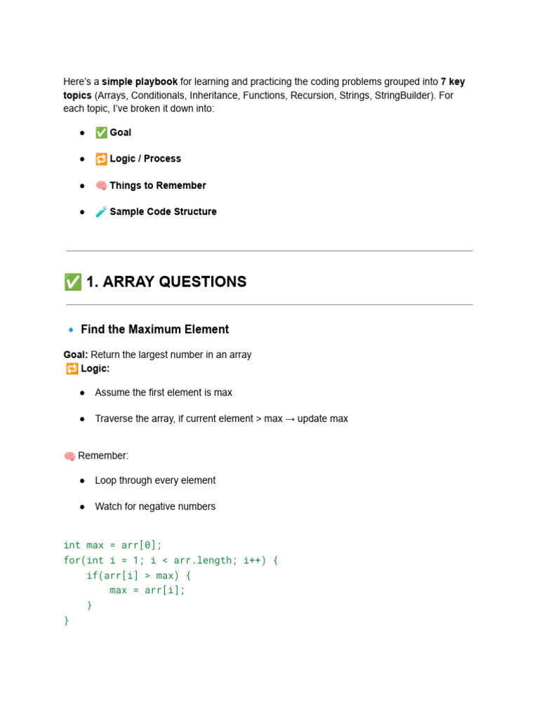 Coding Problem Playbook | PDF | String (Computer Science) | Computer ...