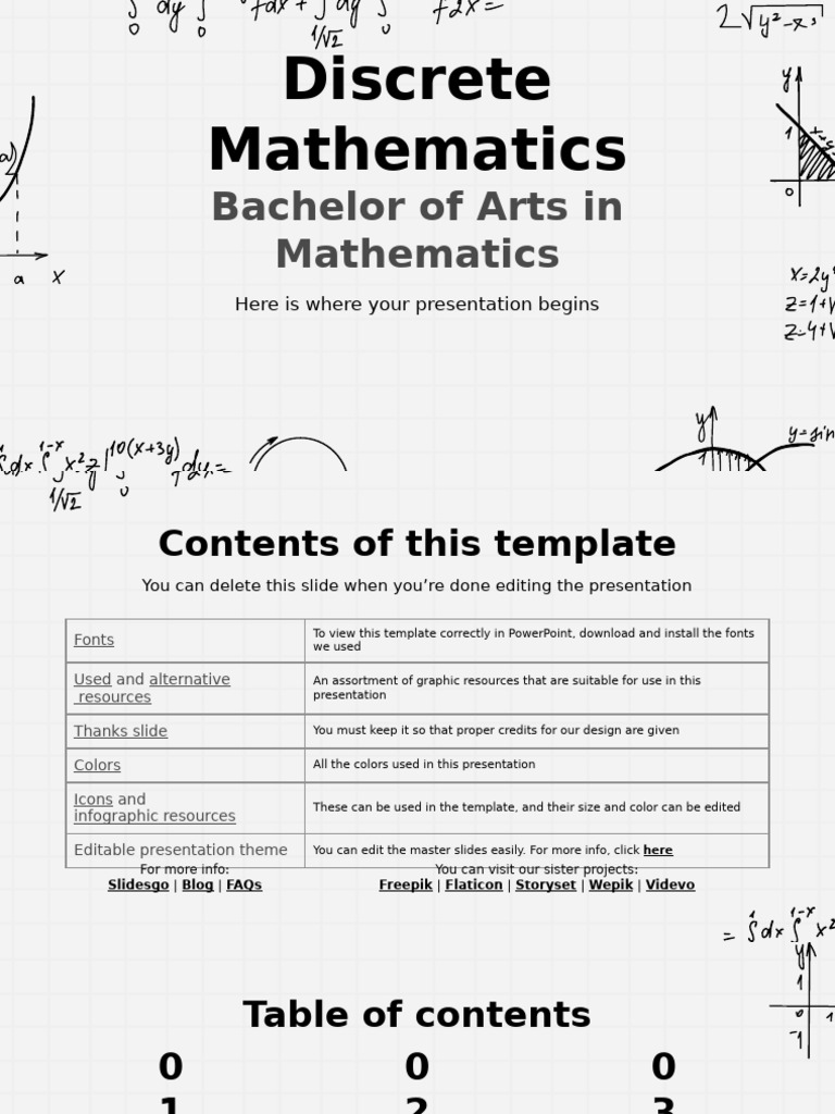 Discrete Mathematics - Bachelor of Arts in Mathematics by Slidesgo ...