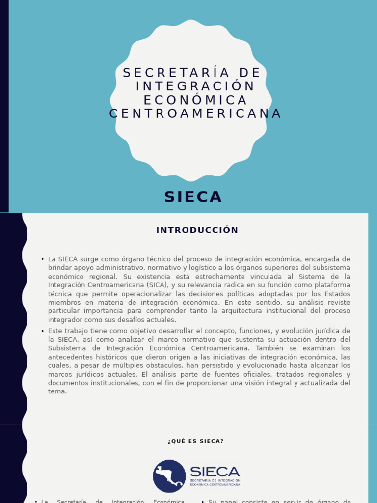 Presentacion Sieca | PDF | Economias