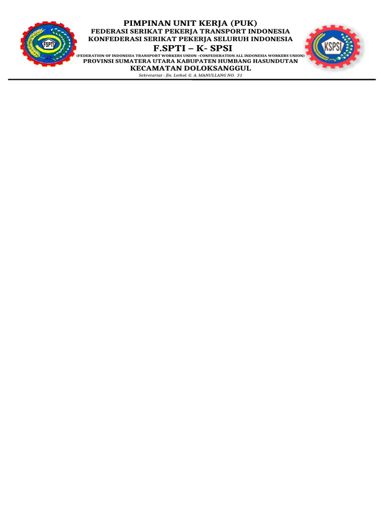 Logo PUK FSPTI Sumatera Utara | PDF