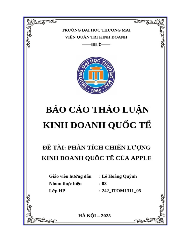 Báo Cáo Thảo Luận Nhóm 3 - KDQT | PDF